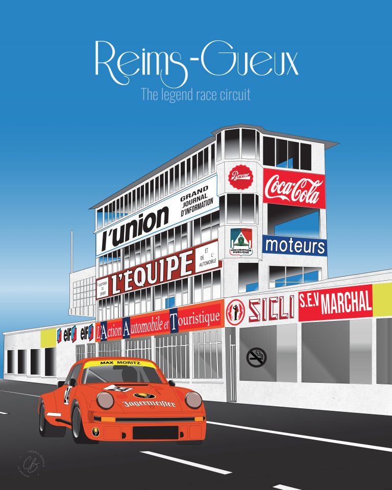 Plaque Métal Déco Garage "Circuit Reims-Gueux Legend Race" | Le Driver
